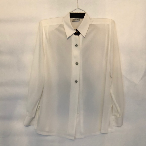 Basler | Tops | White Silk Blouse Gently Used | Poshmark